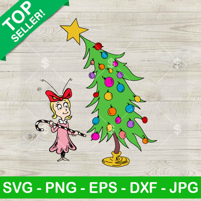 Cindy Lou Who And Grinch Christmas Tree SVG, Christmas Tree Grinch ...