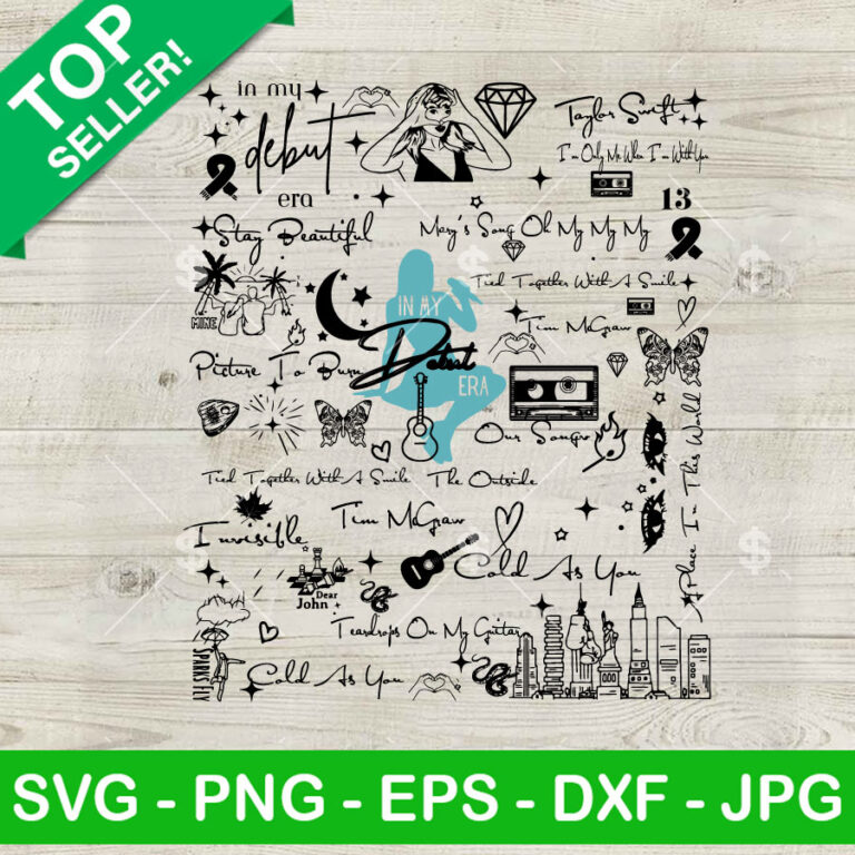Taylor Swift Debut Album Tracklist SVG, Debut Album SVG, Swiftie Fan ...