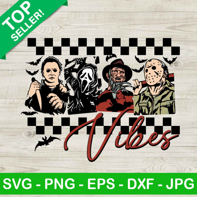 Halloween Horror Movie Spooky Vibes SVG, Retro Horror Movie Vibes SVG ...
