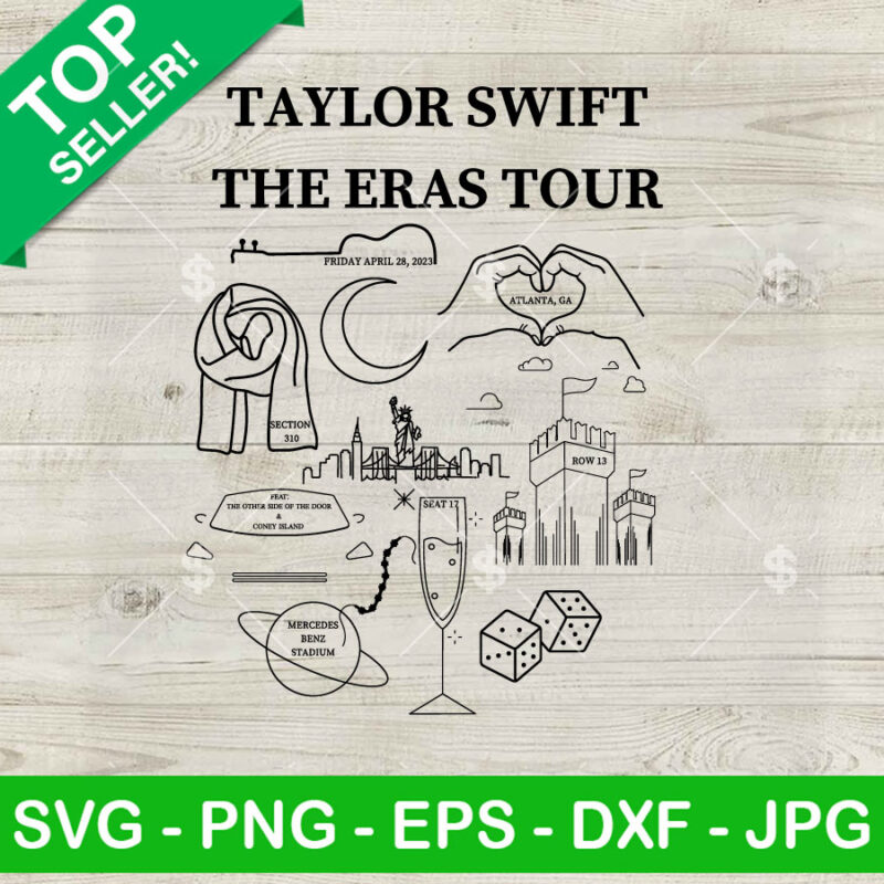 Taylor Swift The Eras Tour SVG, Taylor Swift Album SVG, Eras Tour SVG ...