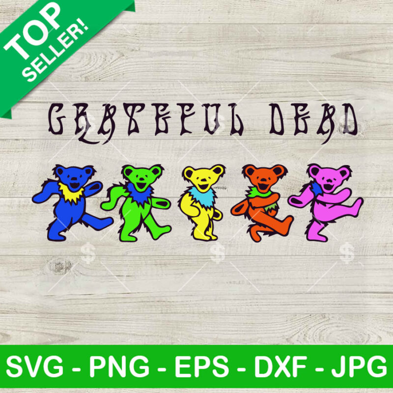 Grateful Dead Dancing Bears SVG, Grateful Dead Bears SVG, Grateful Dead SVG PNG DXF EPS