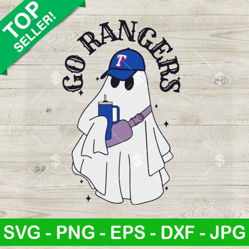 Go Rangers Ghost Stanley Tumbler SVG, Texas Rangers Baseball Team SVG ...