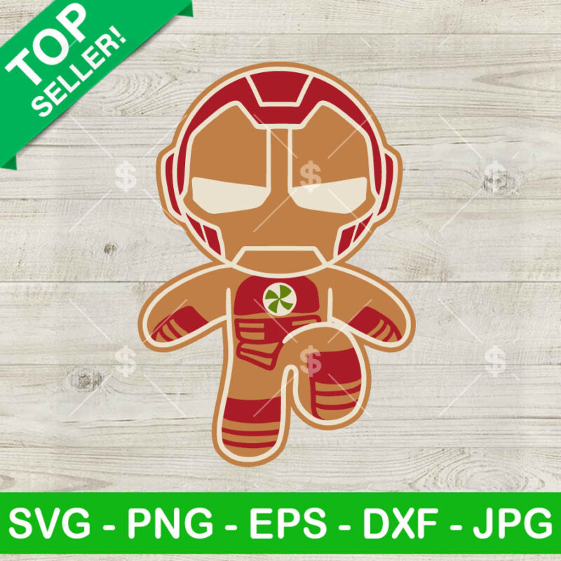 Gingerbread Iron Man Superhero SVG, Baby Iron Man Gingerbread SVG ...
