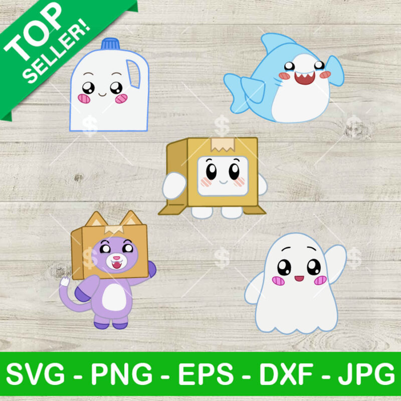 LankyBox Character bundle SVG, LankyBox SVG, Foxy Boxy LankyBox SVG PNG