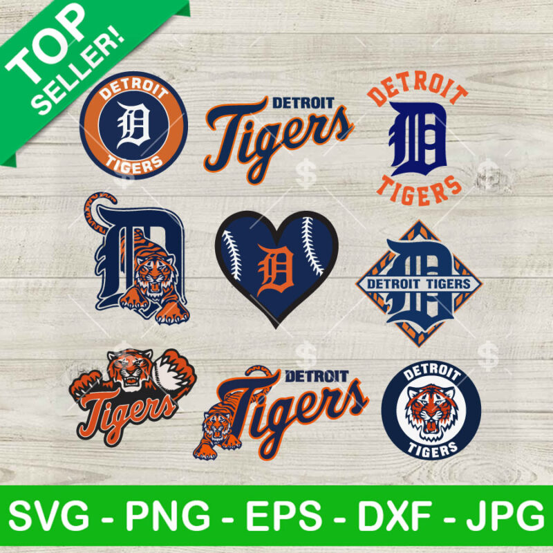 Detroit Tigers Logo SVG Bundle, Tiger Baseball Team SVG, MLB Baseball ...
