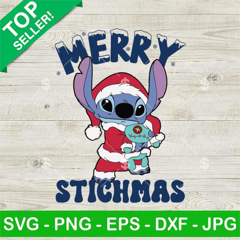 Merry Stitchmas Christmas SVG, Lilo Stitch Santa SVG, Disney Christmas ...