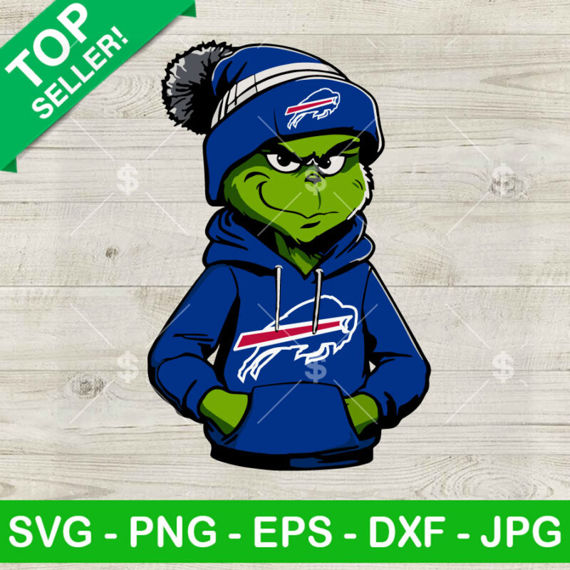 Grinch Wearing Buffalo Bills Hoodie PNG, Grinch Buffalo Bills NFL ...