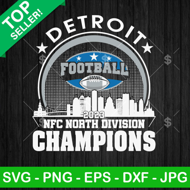 Detroit Football NFC North Division Champions SVG, Detroit Lions ...