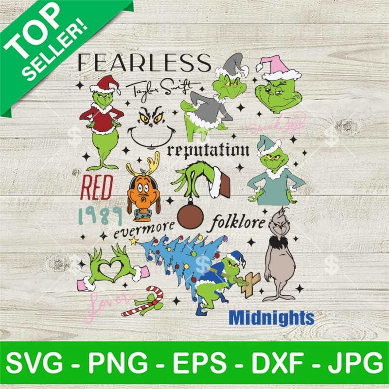 Grinch Eras Tour Taylor Swift Christmas SVG, Grinch Friends Eras Tour ...