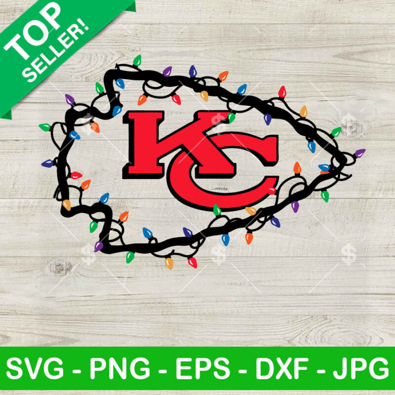 Kansas City Chiefs Christmas Light Logo SVG, KC Chiefs NFL Merry ...