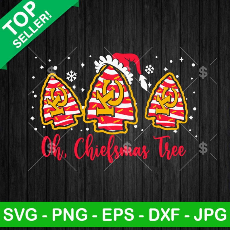 Kansas City Chiefs Oh Christmas Tree SVG, Kansas City Christmas Tree ...