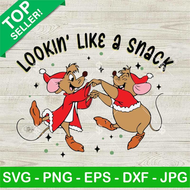 Cute Gus And Jaq Christmas Looking Like A Snack SVG, Disney Christmas ...