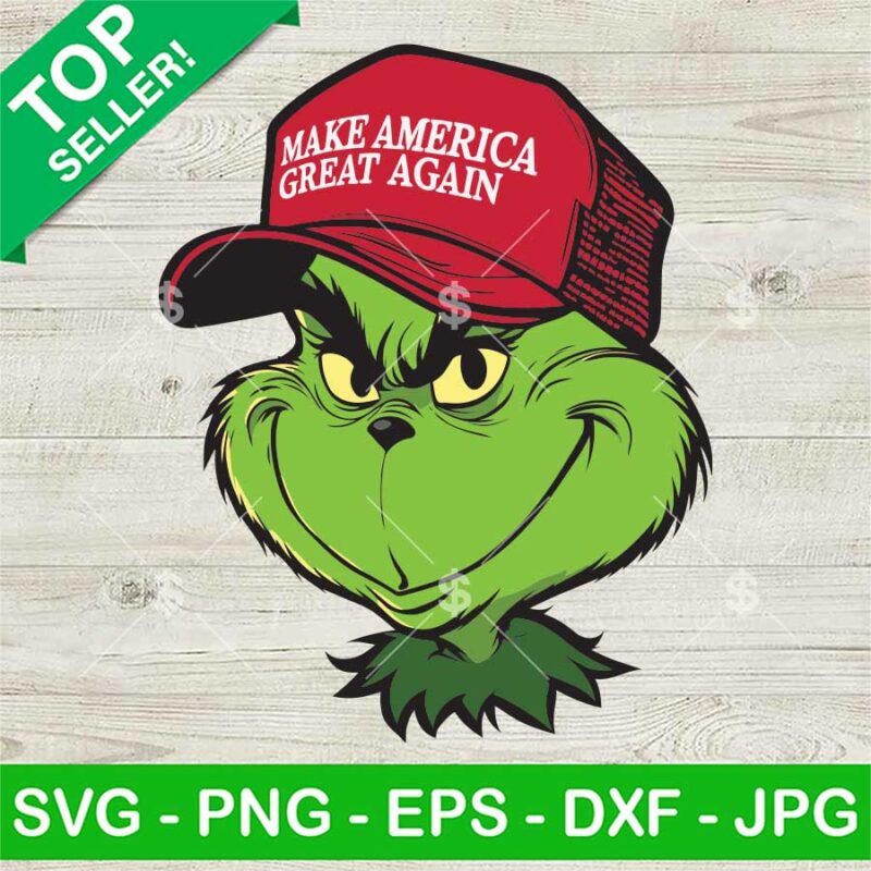 Grinch Make America Great Again SVG, Donald Trump Grinch SVG, Funny ...