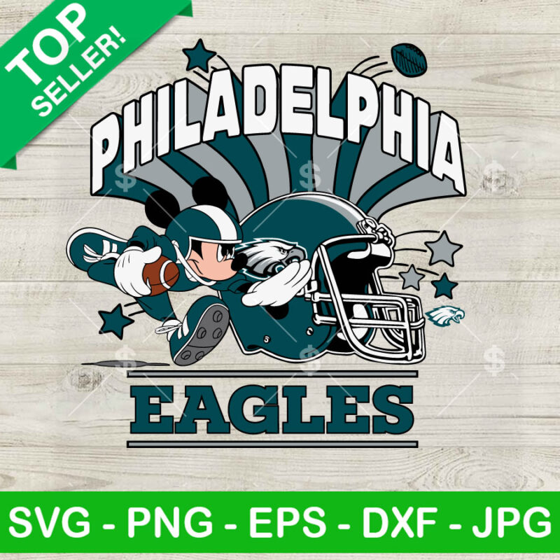 Mickey Mouse Philadelphia Eagles SVG, Mickey Football SVG, NFl Football ...