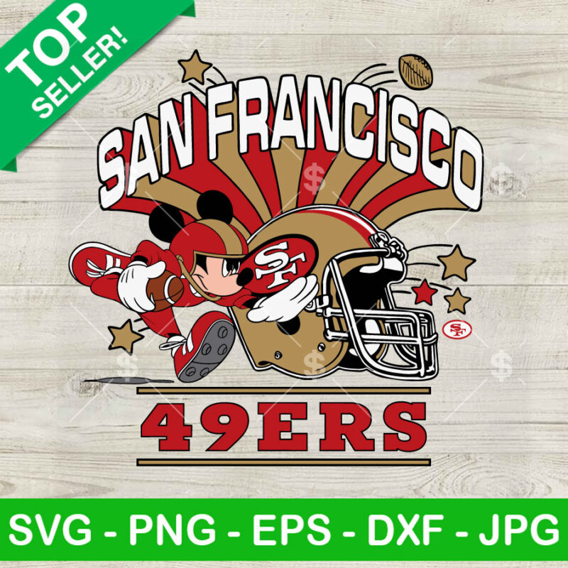 Mickey Mouse Fireworks San Francisco 49ers SVG, Disney San Francisco ...
