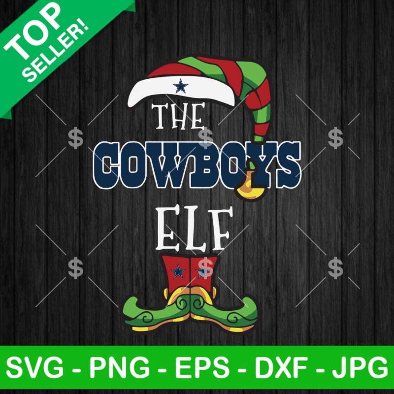 The Dallas Cowboys Elf SVG, Dallas Cowboys ELF NFL SVG, NFL Christmas ...