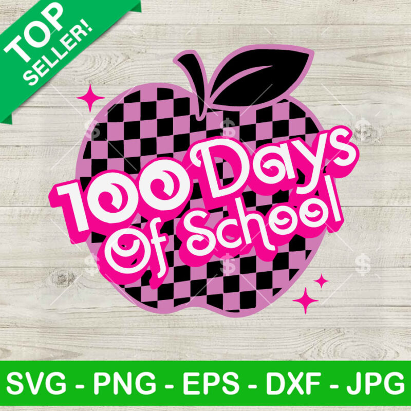 100 Days Of School Disco Apple SVG, Funny 100 Days Teacher SVG, Teacher ...