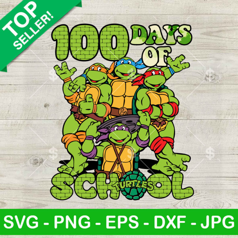 100 Days Of School Teenage Mutant Ninja Turtles SVG, 100 Days Of School ...