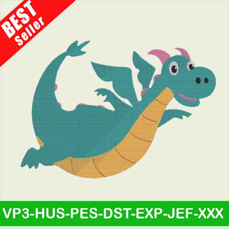 Kid empire under construction dragon Embroidery Design, Cute Dragon ...