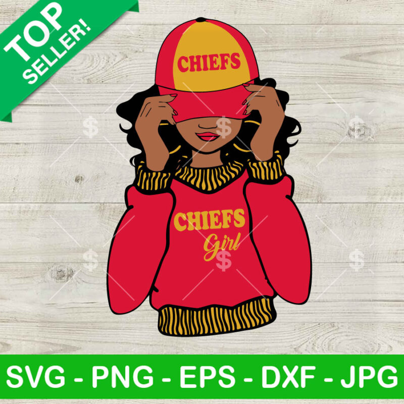 Chiefs Girl Black woman SVG, Black Girl KC Chiefs SVG, Kansas city ...