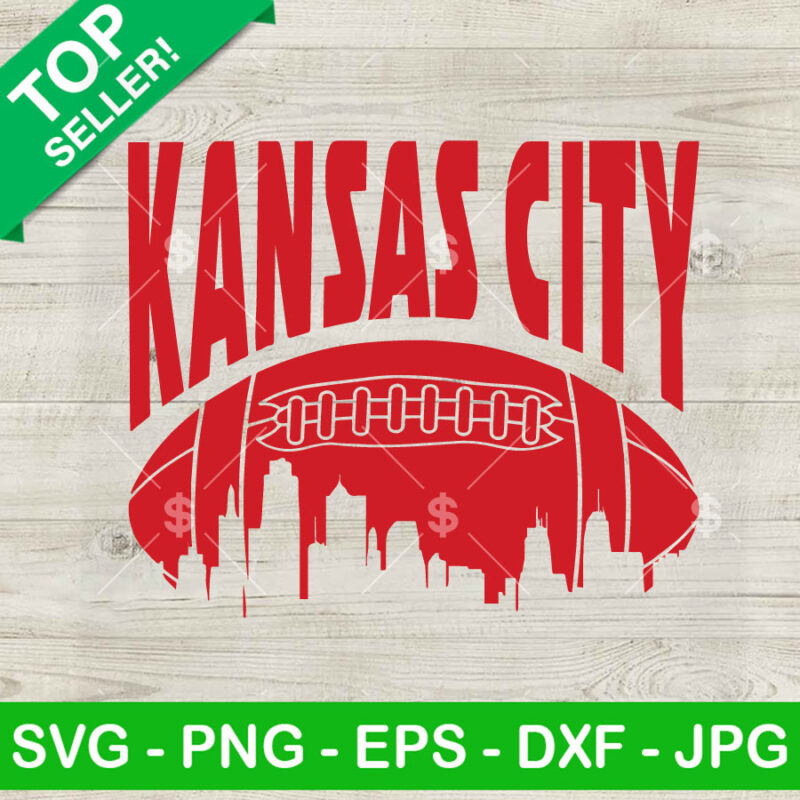 Kansas city Football SVG, Kansas city Chiefs Football logo SVG, Kansas ...