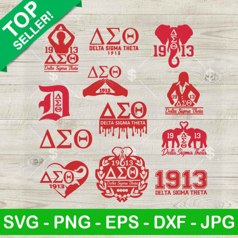 Delta Sigma Theta Logo Bundle SVG, Delta Sigma Theta Sorority SVG ...