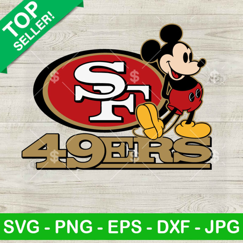 San Francisco 49ers Mickey Mouse SVG, San Francisco 49ers NFL Football ...