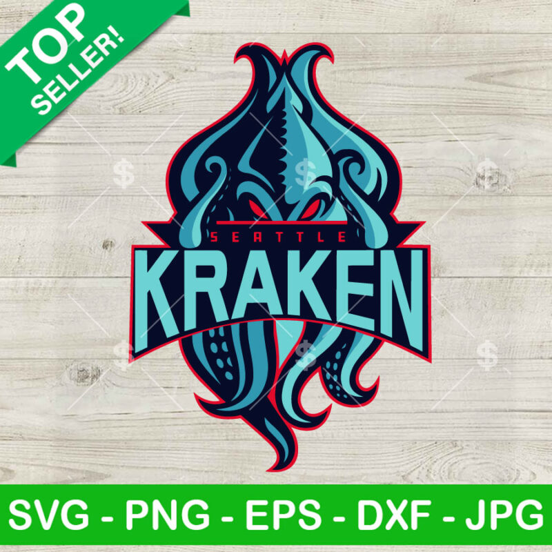 Seattle Kraken Hockey Team SVG, Seattle Kraken logo SVG, Kraken Ice ...