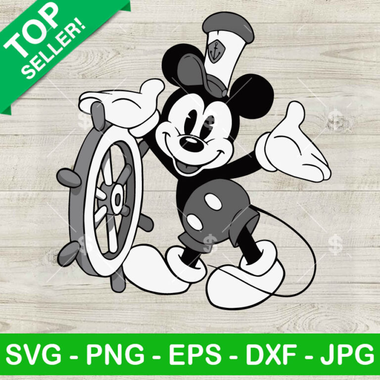 Steamboat Willie Classic Mickey SVG, Steamboat willie Mickey Disney SVG ...