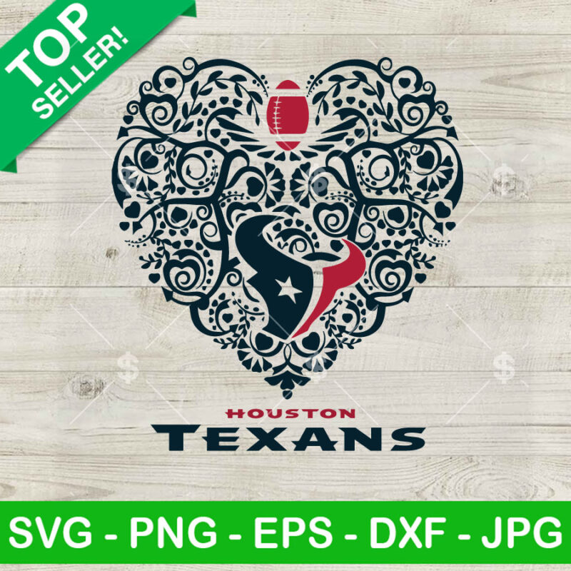 Houston Texans Heart logo SVG, Houston Texans Super Bowl NFL SVG ...