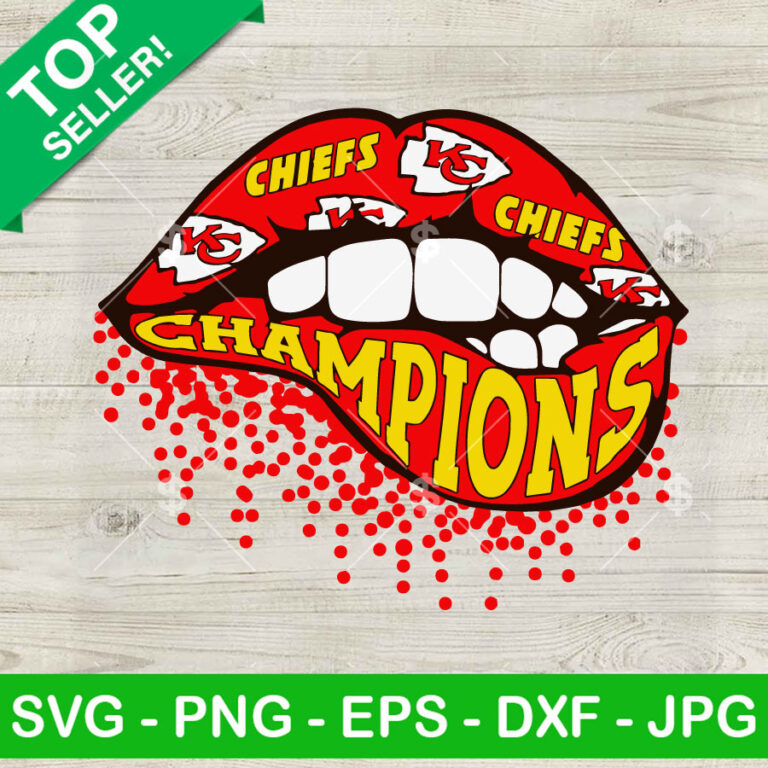 Chiefs Champions Lips SVG, Kansas City Chiefs Champions sexy Lip SVG, Kansas city Chiefs ...