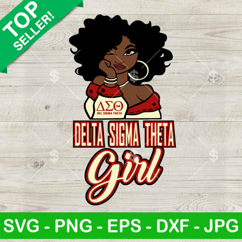 Delta Sigma Theta Girl SVG, Black Girl 1913 SVG, Afro Girl SVG, Delta ...