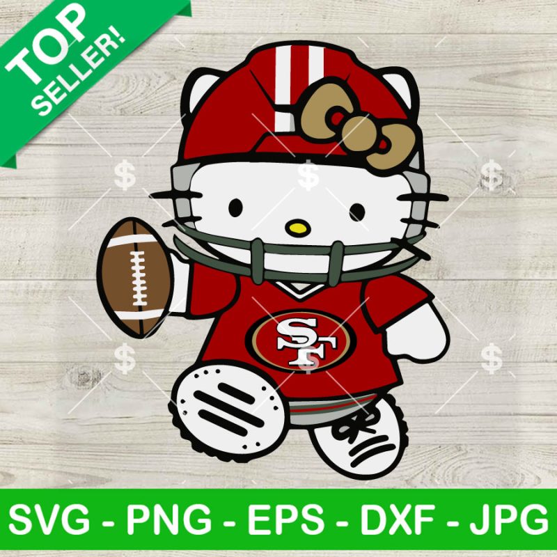 Hello Kitty 49Ers Football SVG, San Francisco 49ers SVG, Cute Kitty ...