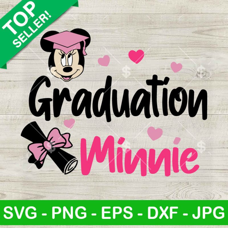 Minnie Mouse Graduation SVG, Disney Graduation Cap SVG, Girl Senior SVG ...
