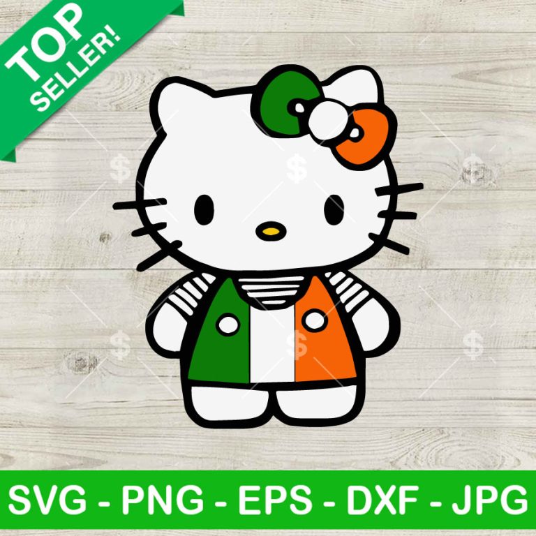 Hello Kitty Ireland flag SVG, Hello Kitty Patrick Day SVG, Hello Kitty ...