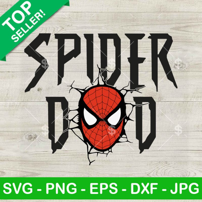 Spider Dad Face Mask SVG, Spiderman Father's Day SVG, Superhero Gift ...