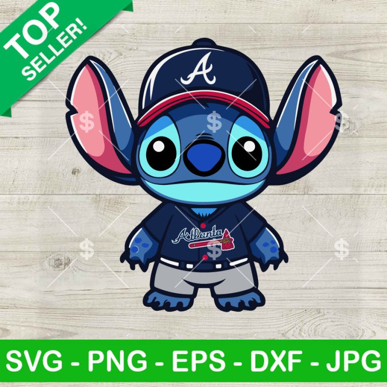 Lilo Stitch Atlanta Braves Baseball SVG, Stitch MLB Sport Team SVG ...
