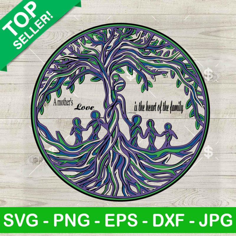 Mother Tree And Her Child SVG, A Mother's Love Is The Heart of The ...