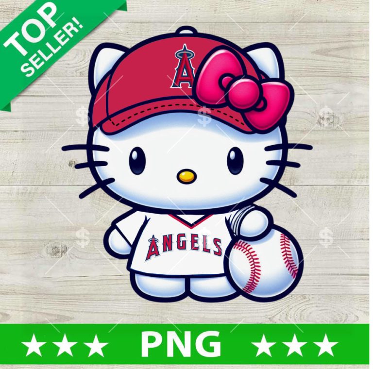 Hello Kitty Los Angeles Angels Baseball PNG, Los Angeles Angels ...