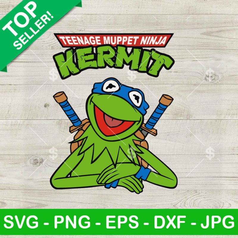 Kermit The Frog Ninja Turtle SVG, Kermit the Frog SVG, Cartoon ...