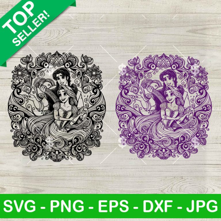 Disney Mandala Rapunzel Princess SVG, Rapunzel Disney Movie SVG, Disney ...