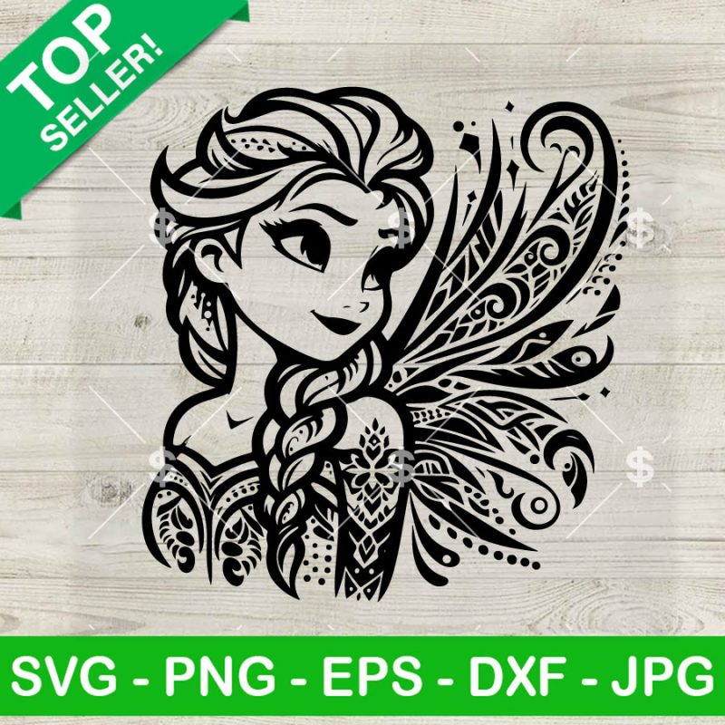 Elsa Mandala Princess SVG, Elsa Frozen Princess SVG, Disney Mandala ...