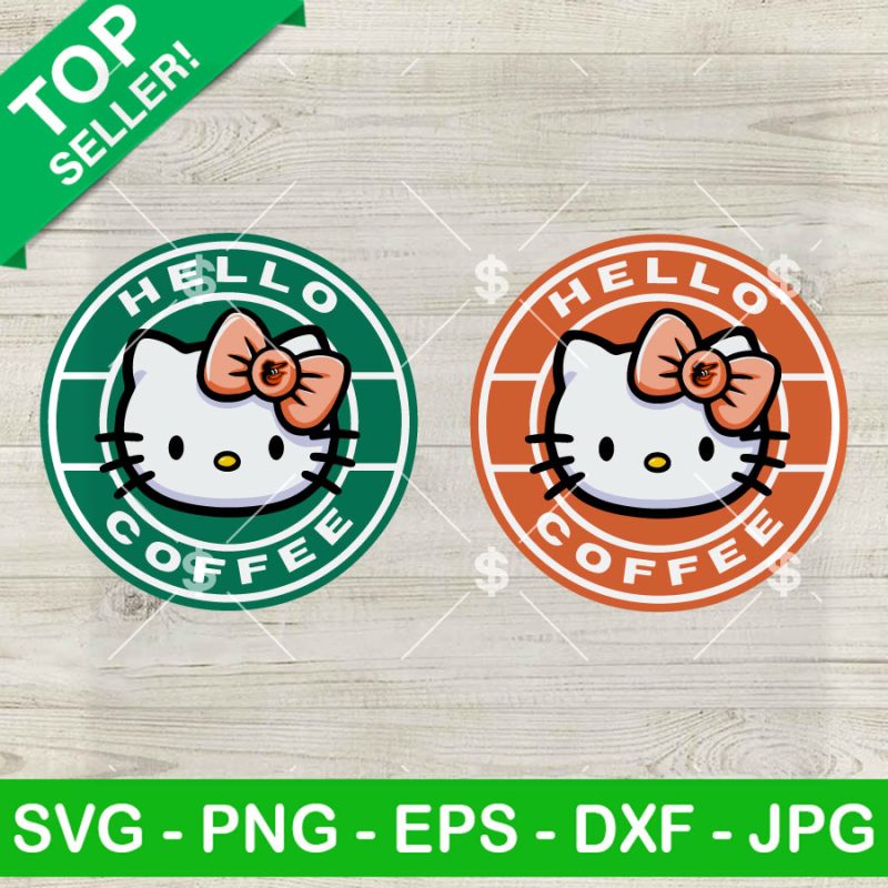 Hello Coffee Baltimore Orioles SVG, Hello Kitty Baseball Coffee SVG ...