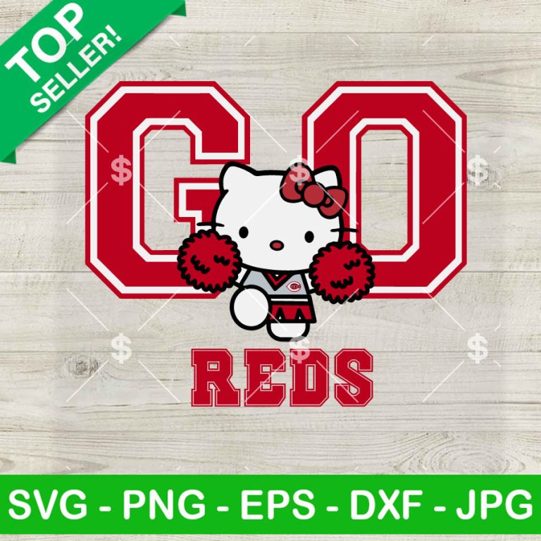 Hello Kitty Go Reds SVG, Cincinnati Reds MLB Team SVG, Cincinnati Reds ...