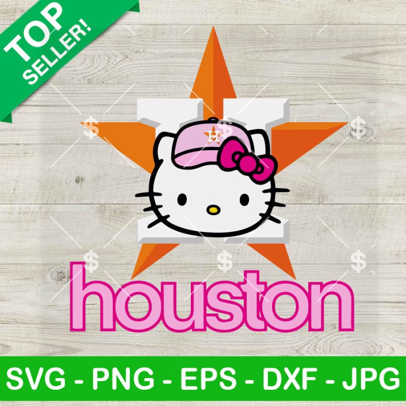 Hello Kitty Houston Astros Star Logo SVG, Kitty Houston Astros MLB SVG ...