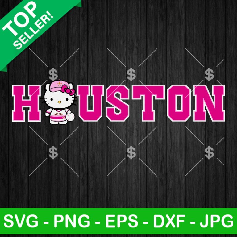 Houston Astros Hello Kitty MLB SVG, Pink Astros Logo SVG, Astros Kitty ...