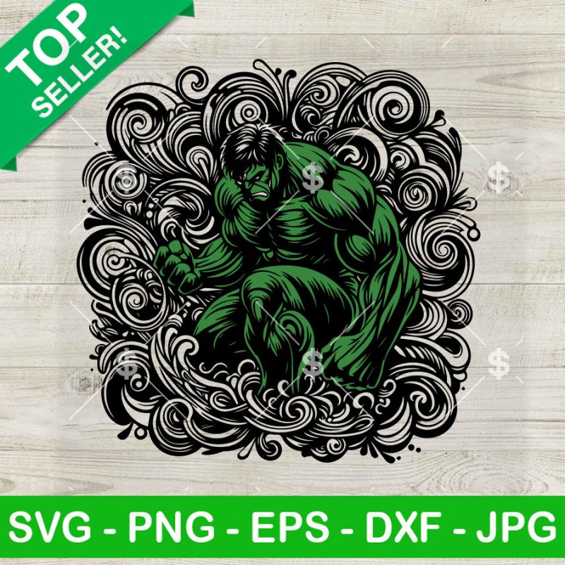 Mandala The Hulk SVG, Mandala Superhero Characters SVG, Marvel Comic ...