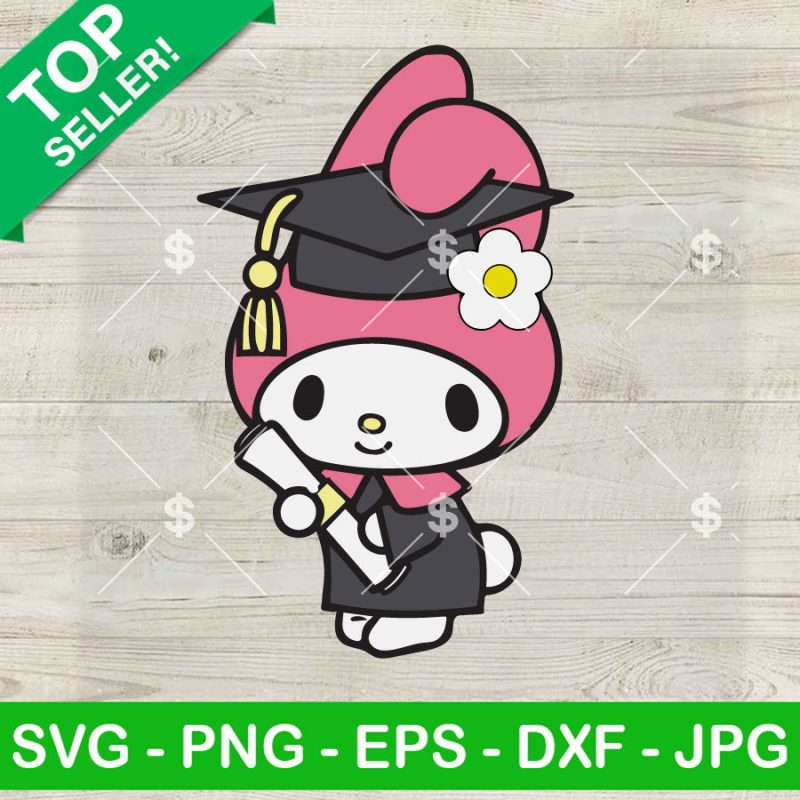 My Melody Graduation Cap SVG, My Melody Senior SVG, End Of School SVG ...
