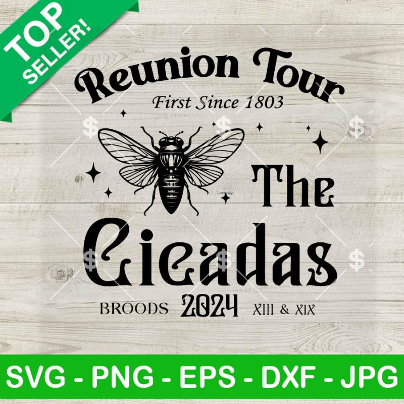 Cicada Sing Dance Molt SVG, Reunion Tour 2024 SVG, Cicada Concert Tour ...