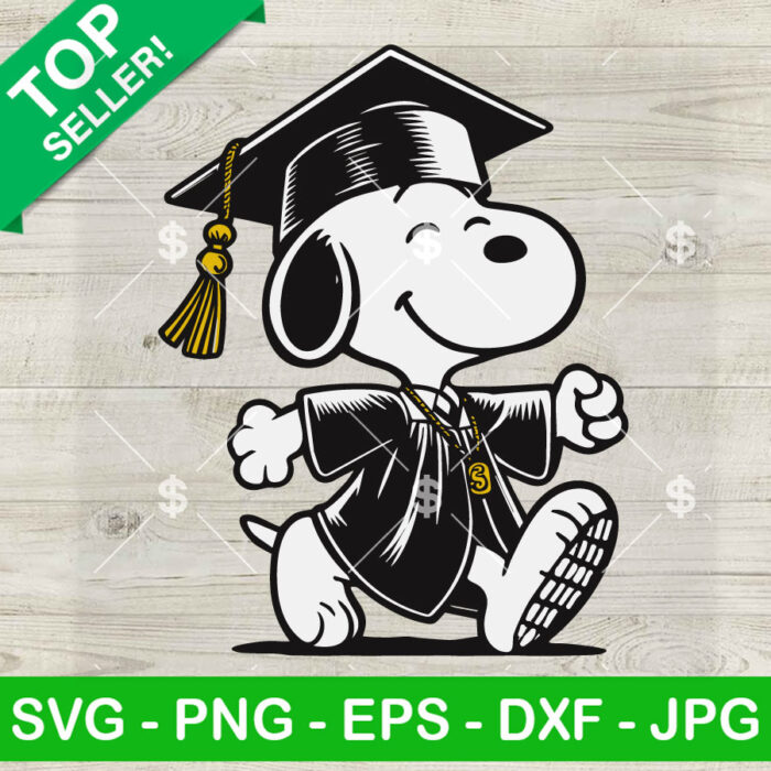 Snoopy And Woodstock Graduation Cap SVG, Graduration Day SVG PNG DXF EPS